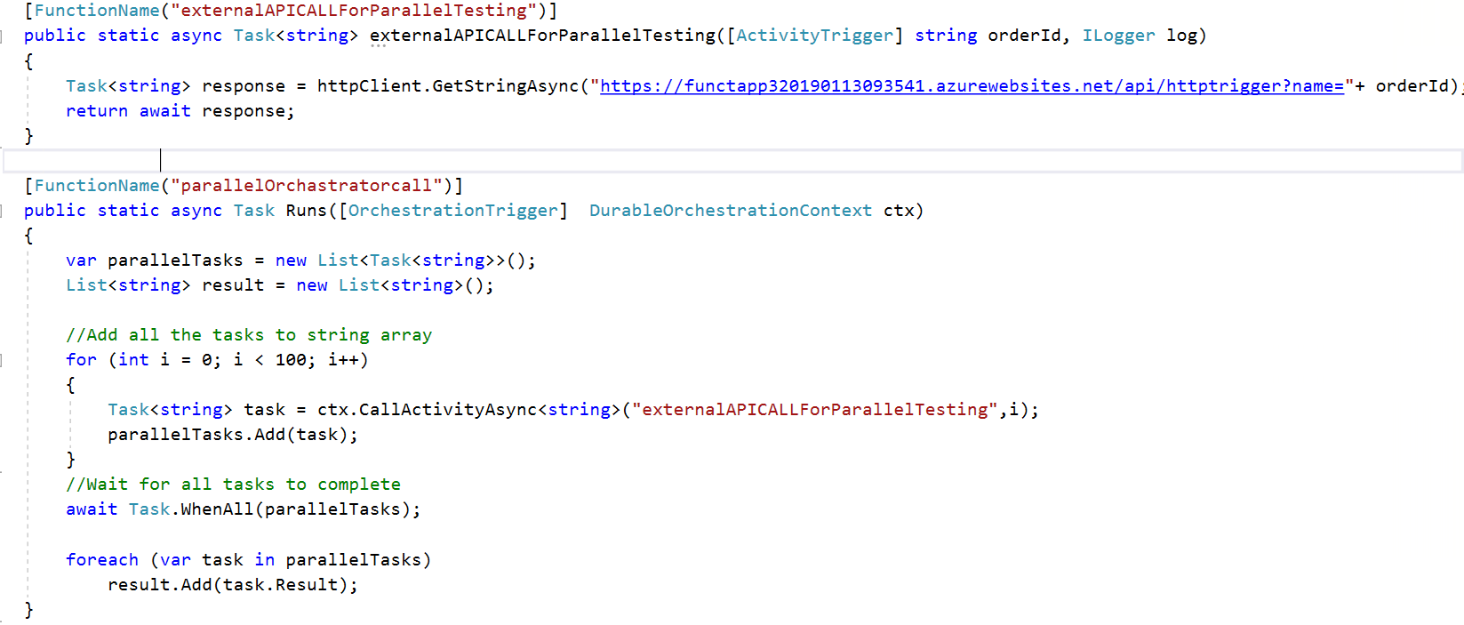 Parallelize tasks with Azure Durable Functions - Imran